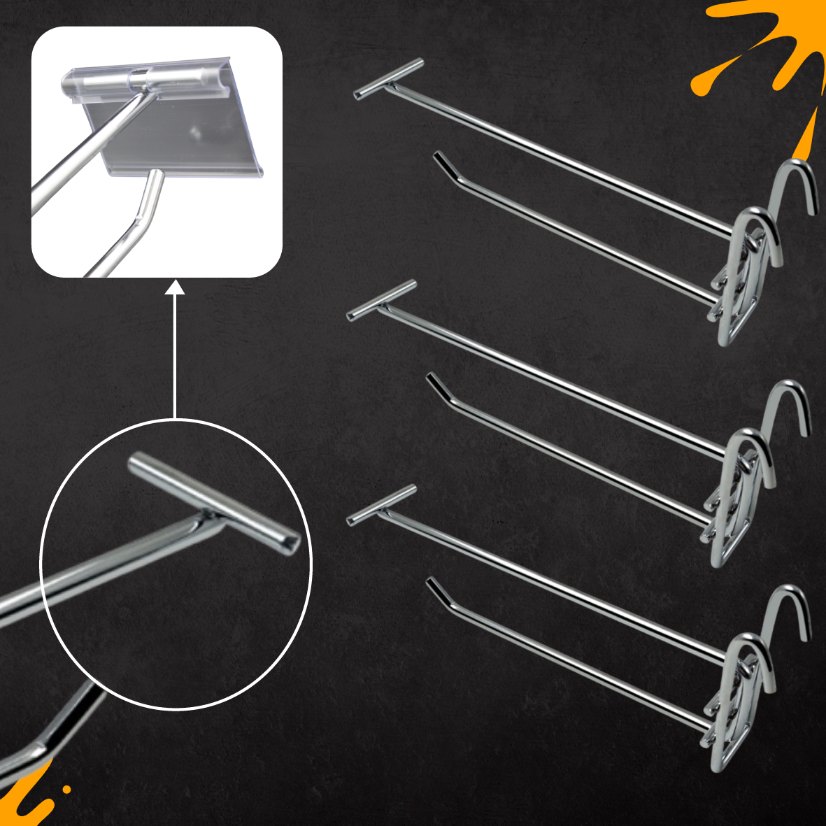 JME [Ready Stock] Price Tag Display Double Line Hook 双线挂勾 Strip Hook In ...