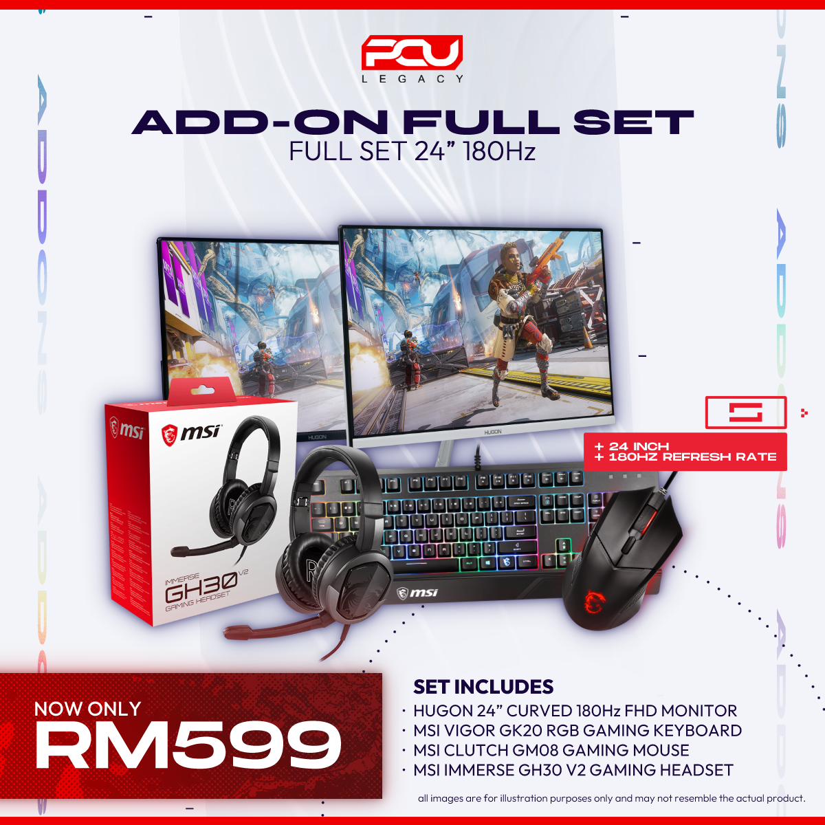 Addon Full Set PC Package Product (Only For Bundle PC) | Shopee Malaysia