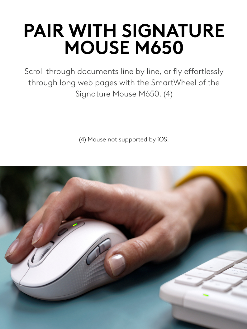 Logitech K950 Signature Slim Wireless Keyboard, Sleek Design, Switch ...