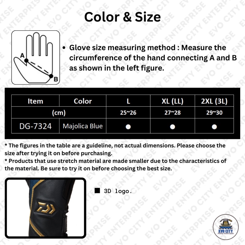 Daiwa Offshore Leather Gloves ( DG-7324 ) | Shopee Malaysia