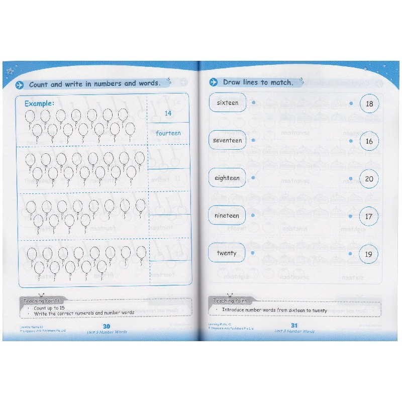 SAP Learning math Pre-School 3 books per set K1 K2 N math kindergarten ...