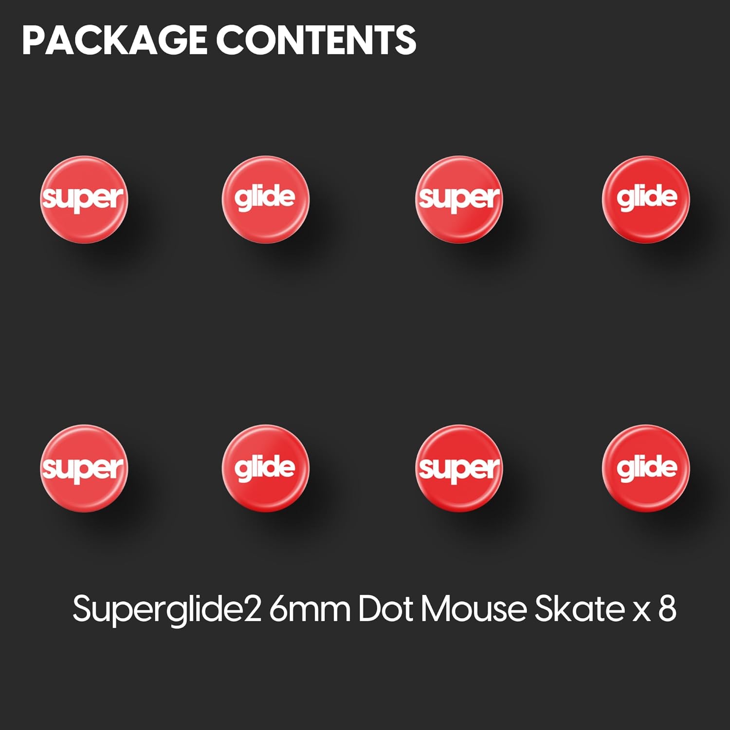 PULSAR Superglide 2 Dot Skates Super-smooth Universal Mouse Skate with ...