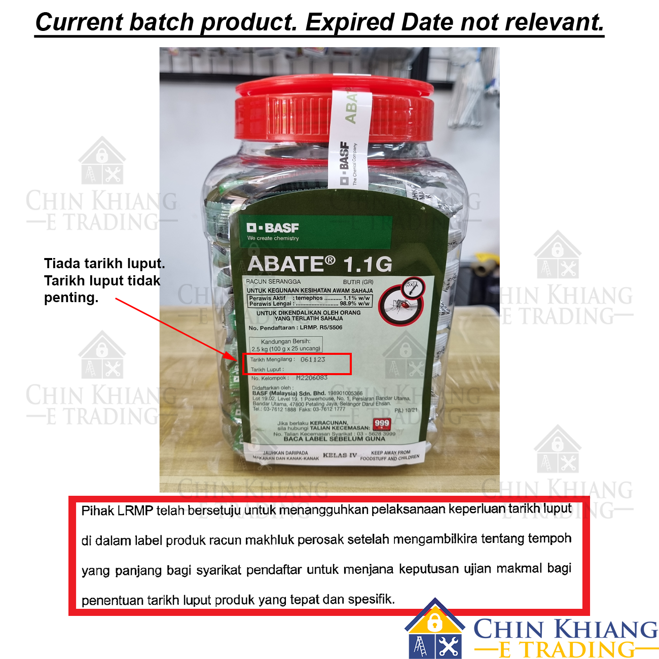 BASF B25100 Abate 1.1G Aedes Mosquito Larvae Killer 25 x 100g | Shopee Malaysia