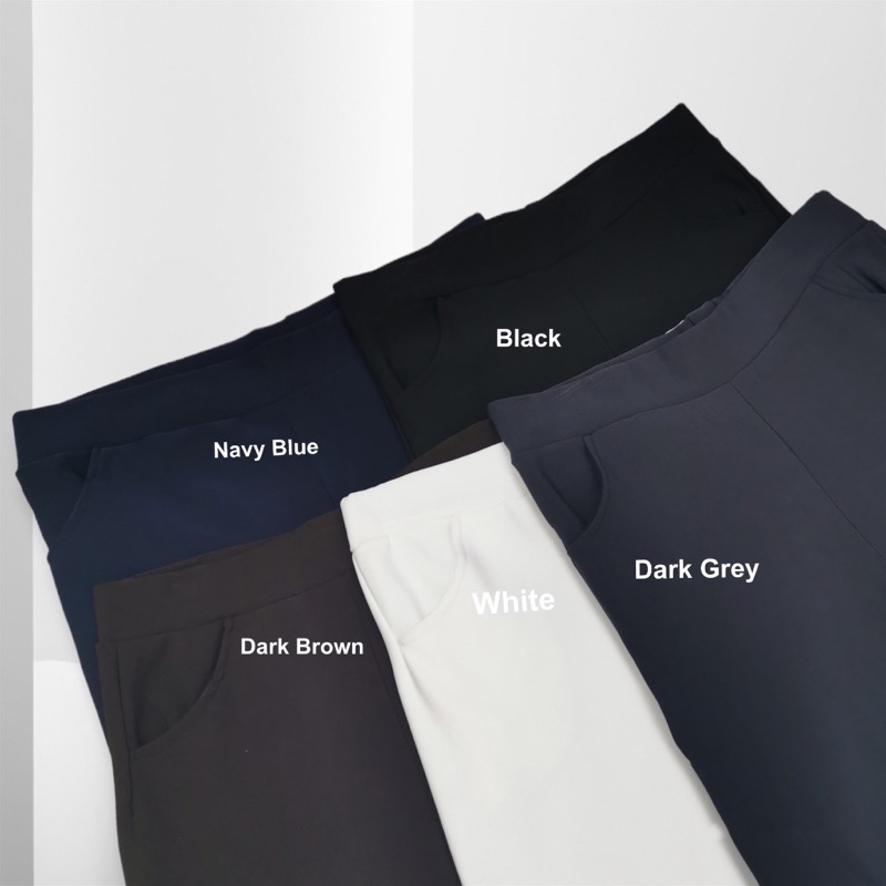 Seluar Wanita Straight Cut Palazzo Slack Pant With Pocket - Straight ...