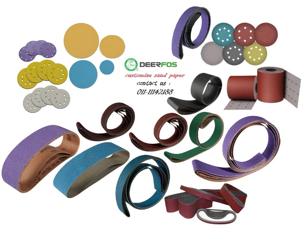 ABRASIVE MALL SANDPAPER WHITE SAND DOUBLE SIDED TAPE SANDING DISC PSA ...