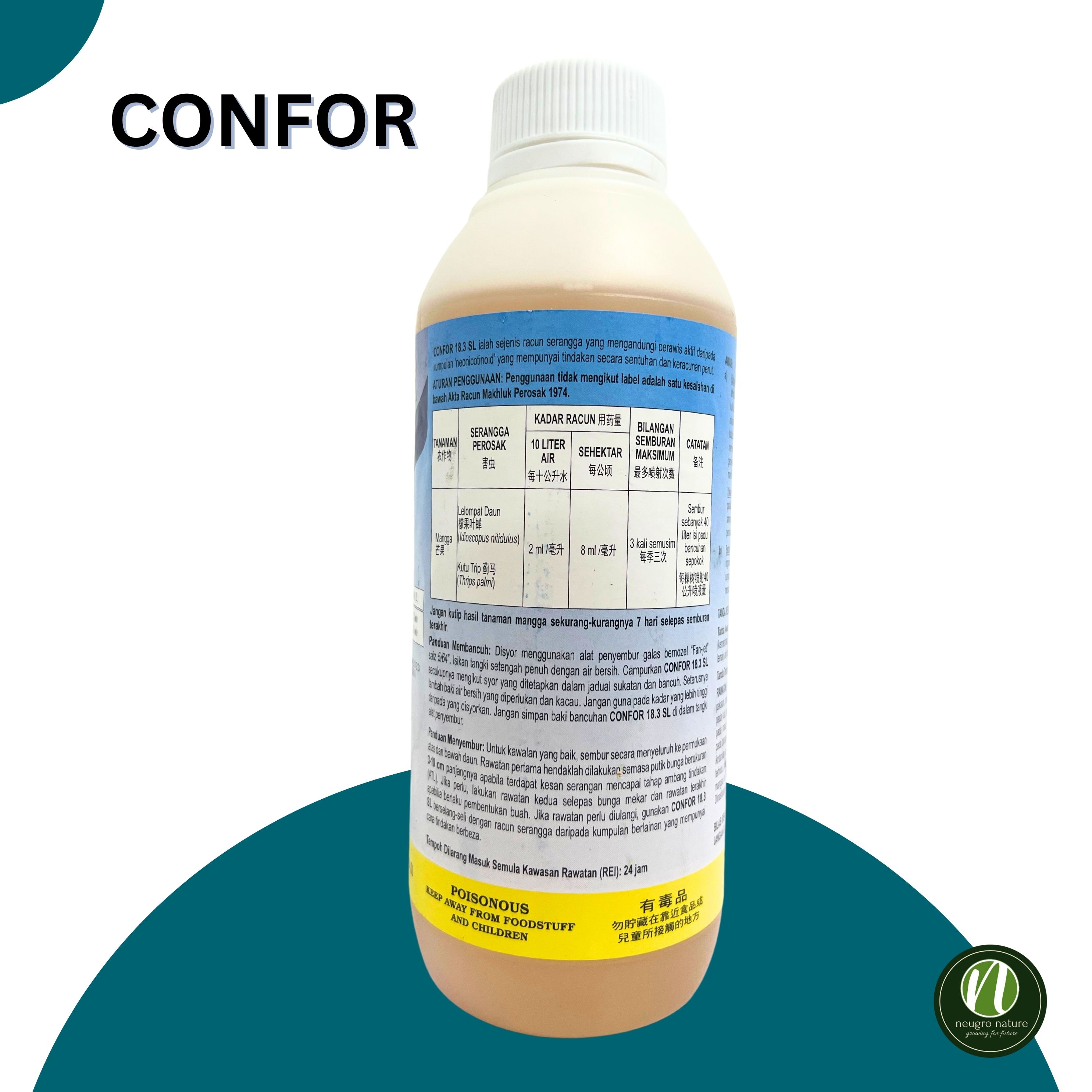 CONFOR 18.3SL (1L) Imidacloprid 18.3% Insecticide - Racun Lalat Putih ...