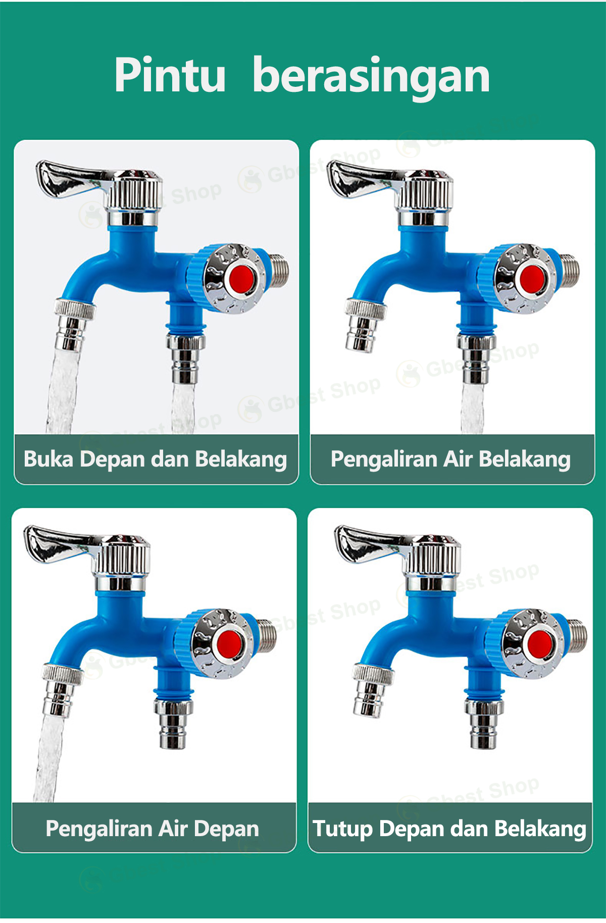 plastik faucet 2 way washing machine bathroom shower toilet faucet twin ...