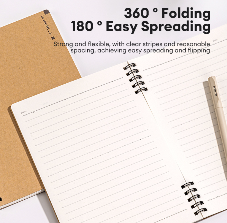 Deli Nusign Spiral Coil Notebook A5 B5 120 Pages Buku Nota Barang ...