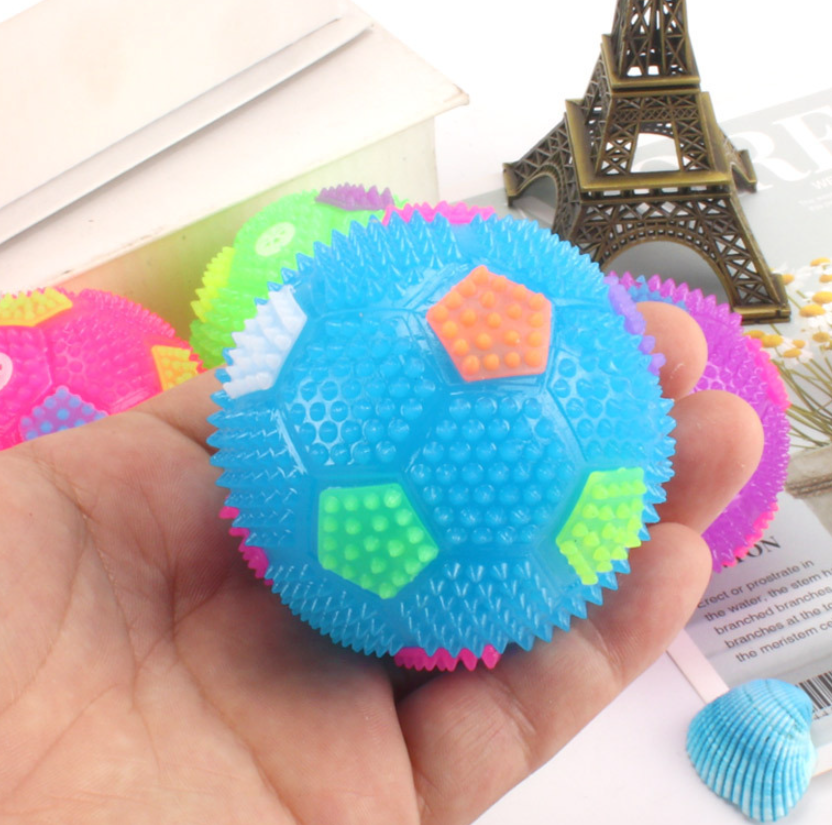 Toy🪅Luminous Ball Flashing Spiky Ball Light-up Ball Squeeze Elastic ...