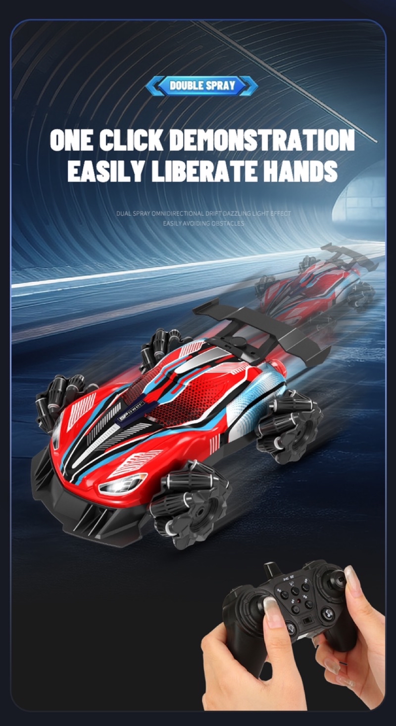 RC Drift Stunt Car With Car Light & Spray Effect RC Drift 4WD 2.4GHz ...