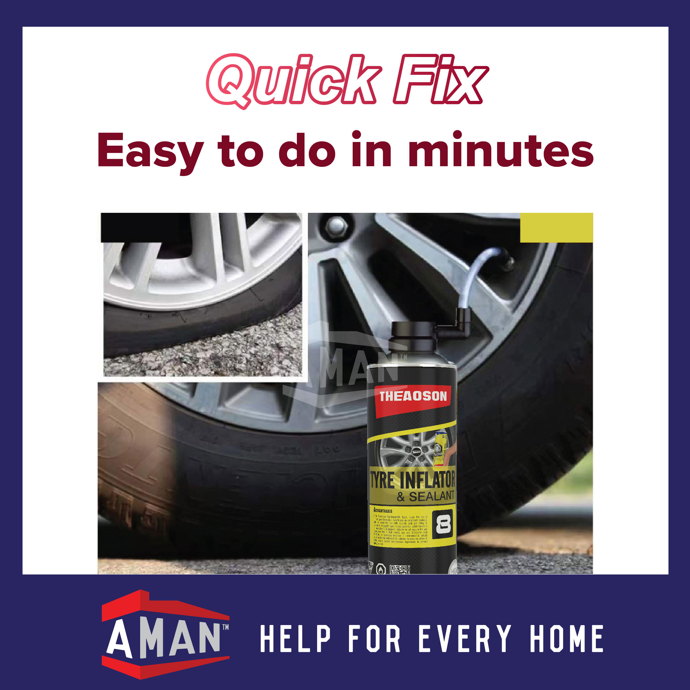 THEAOSON Emergency Tyre Weld Tyre Sealer Inflator Tyre Sealant Tire Rapid Rescue Tire Puncture ...