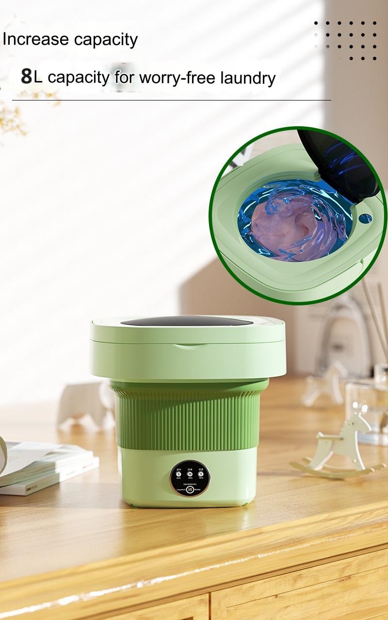 Mini Washing Machine 2 in 1, Semi Auto 8L Washer with Automatic and ...