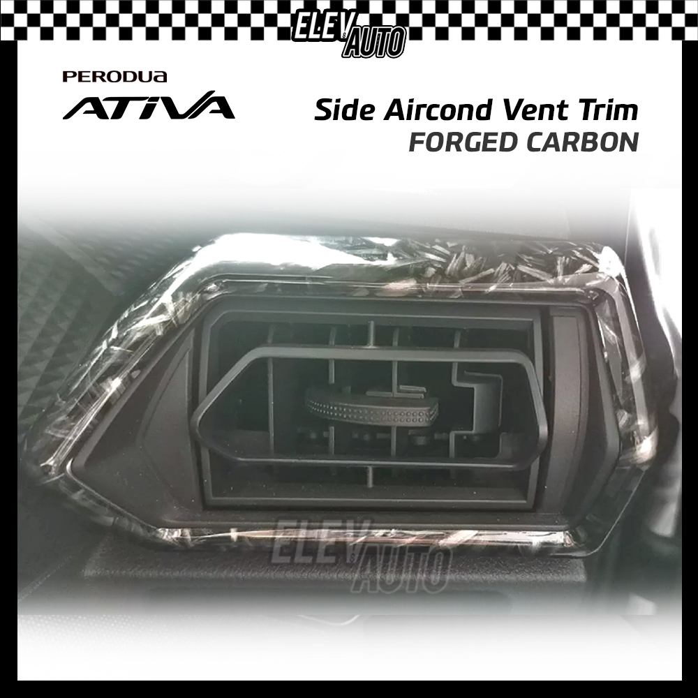 Perodua Ativa Side Aircond Vent Interior Trim Carbon Fiber Black ...