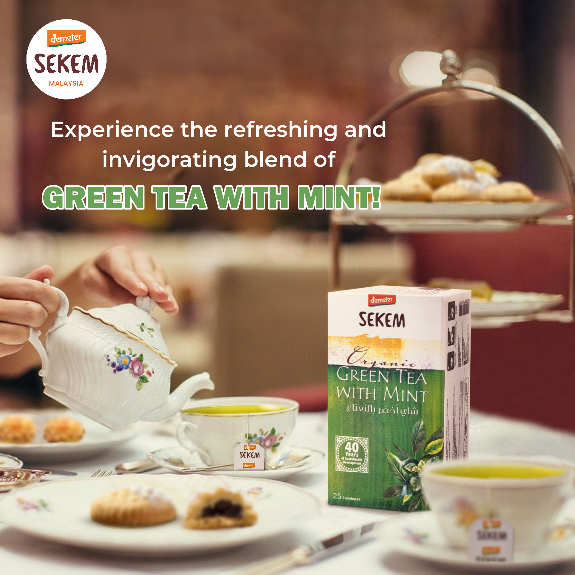 SEKEM DEMETER GREEN TEA WITH MINT / (20 FILTER BAGS/BOX) | Shopee Malaysia