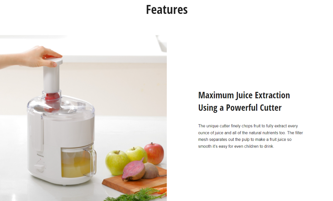 Panasonic Juicer 400W 2-Speed Control Compact Juicer MJ-CS100 | Shopee ...