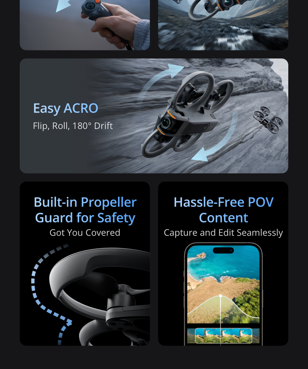 [NEW LAUNCH] DJI Avata 2 - Cinewhoop FPV Drone Style/ Built In Propeller Guards/ Immersive ...