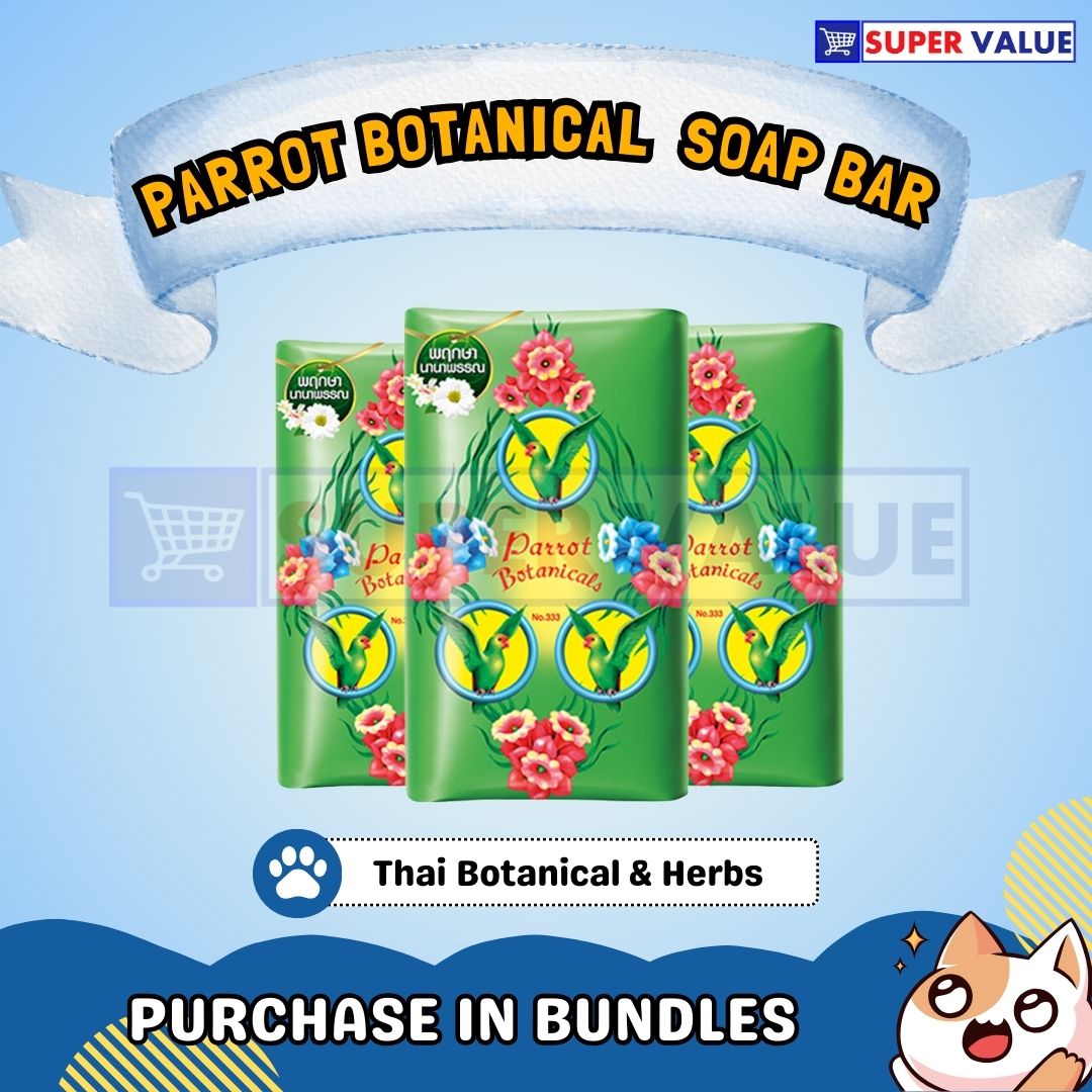 Parrot Botanical 55G x 3 - Natural Soap Touch, Sparkle White Impress ...