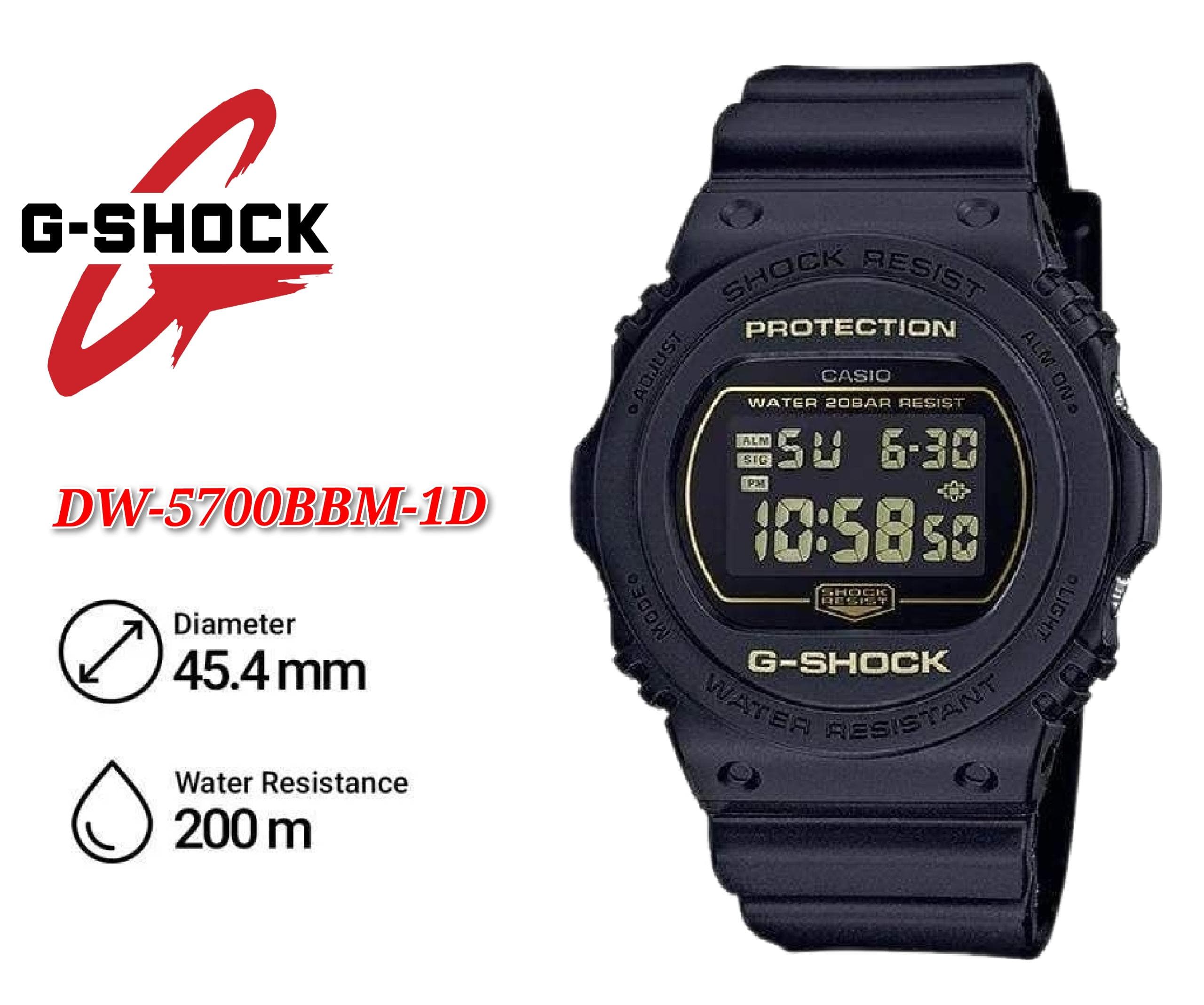Casio G-Shock DW-5700BBM-1D Matte Color Digital Resin Band Men Sports ...