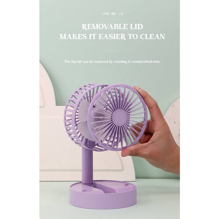 DianDi DD5582 Adjustable Mini Fan Kipas Small Cooling Handy Desk Home Office Table Battery USB ...