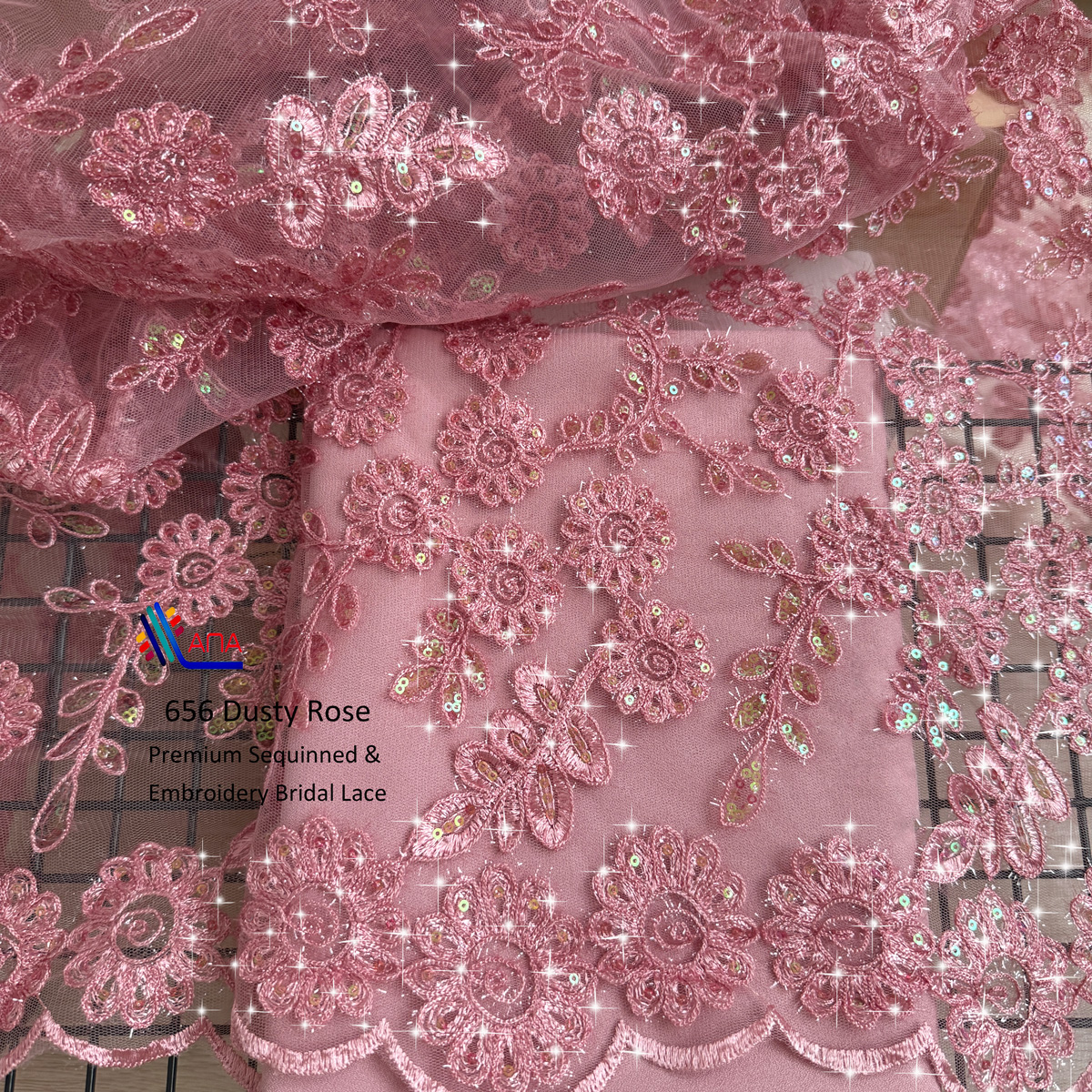 【FREE GIFT Kain Pasang】 Premium Sequinned & Embroidered Bridal Lace ...