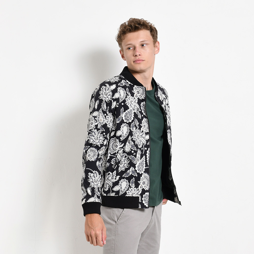 [Online Exclusive] HI STYLE Men Long Sleeve Bomber Jacket - Black ...