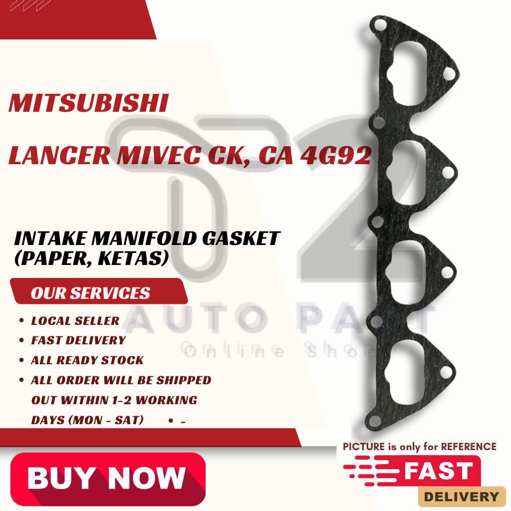 T2 MITSUBISHI LANCER MIVEC CK, CA 4G92 INTAKE MANIFOLD GASKET (PAPER ...