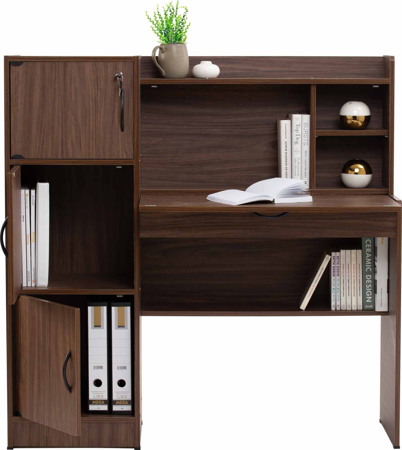 Furniture Direct FATIN 120cm Foldable study desk with shelf meja ...