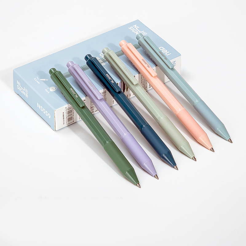 Deli Nusign Gel Pen 0.5mm Retractable Quick-Drying Smooth Writing Ball ...