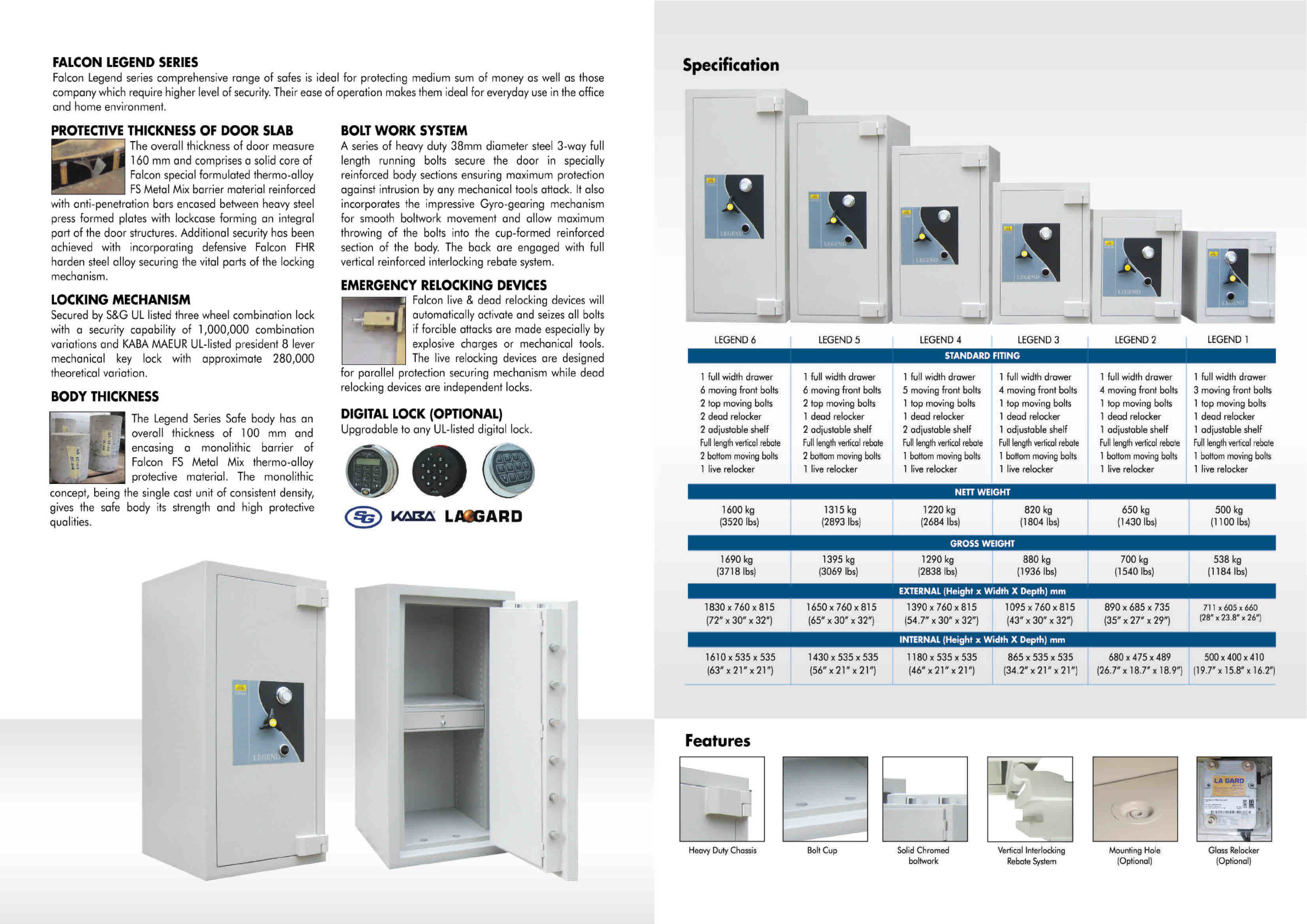 Falcon Legend 6 Banker Safe Home Office Safe Box Safety Box Peti Besi ...