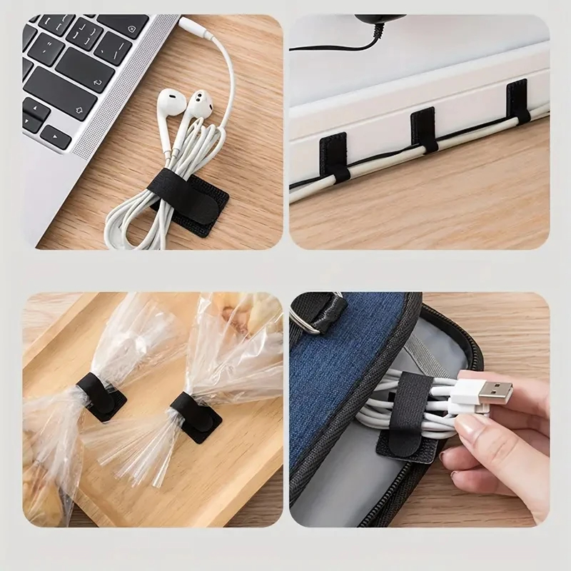 Self Stick Wire Organizer Cable Tie Desktop Cable Management Data Cable ...