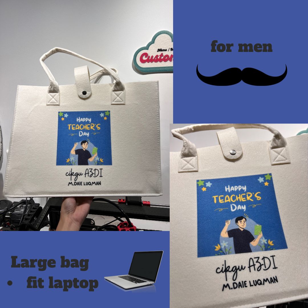 HADIAH HARI GURU / Teacher Gift Present Teacher's Day Tote Beg Felt Bag ...