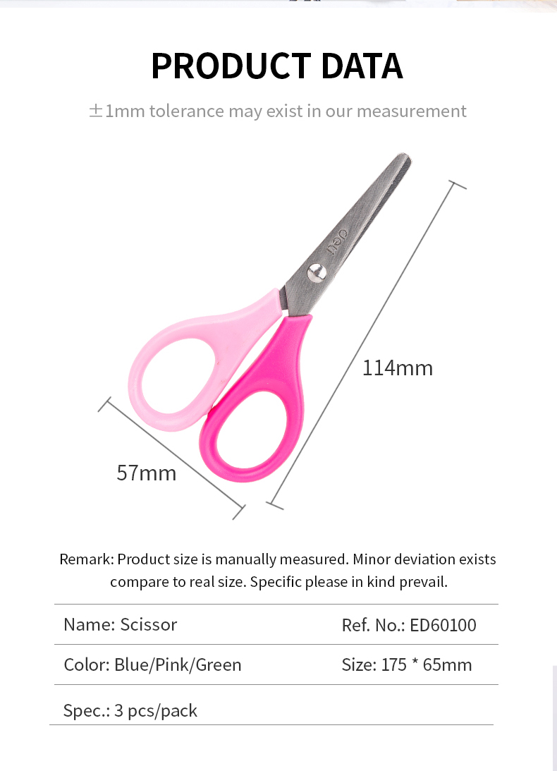 Deli Stainless Steel Scissor for Student Gunting Cutter Stationery ...