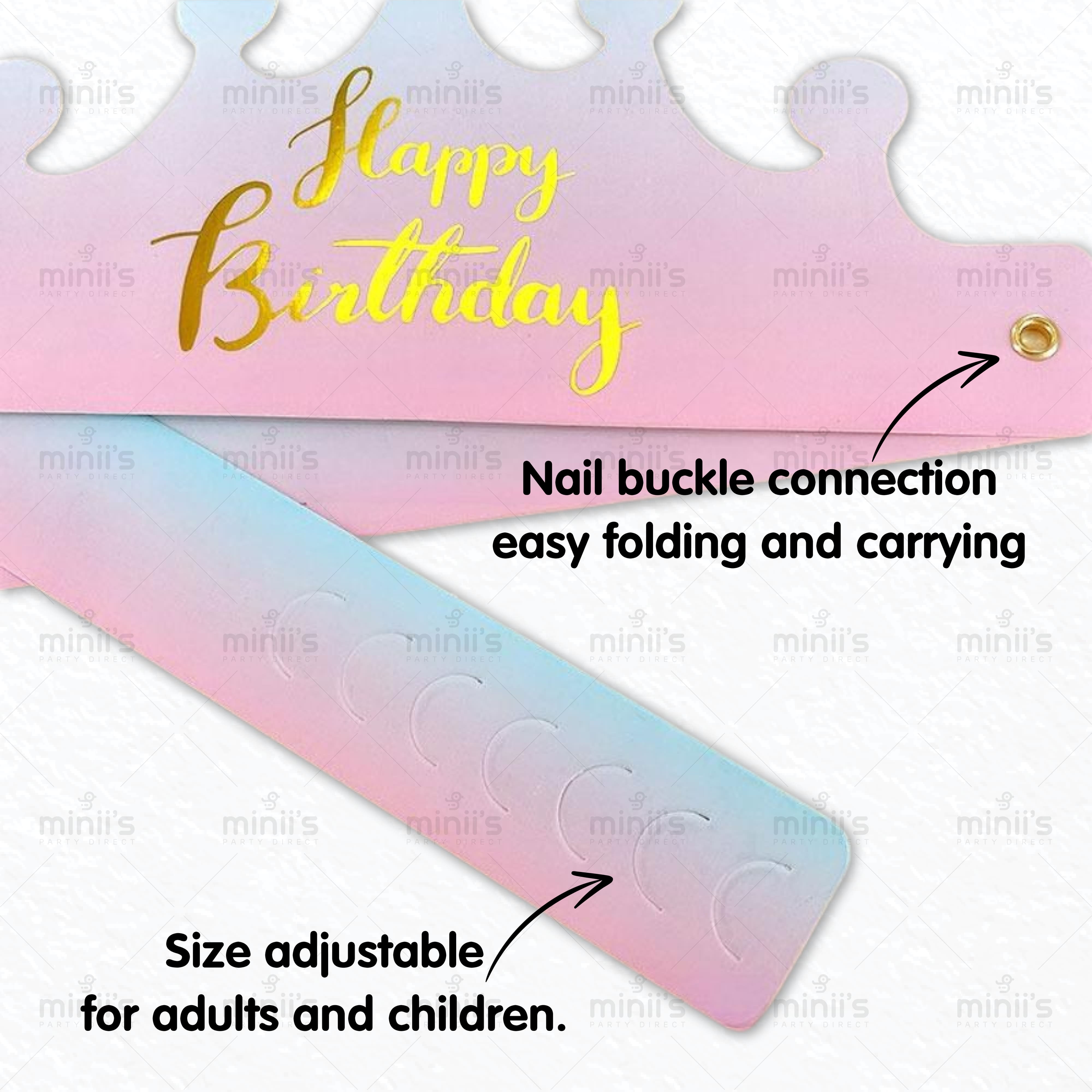 MINIIS Happy Birthday Hat For Kid Adult Birthday Cap Topi Birthday ...
