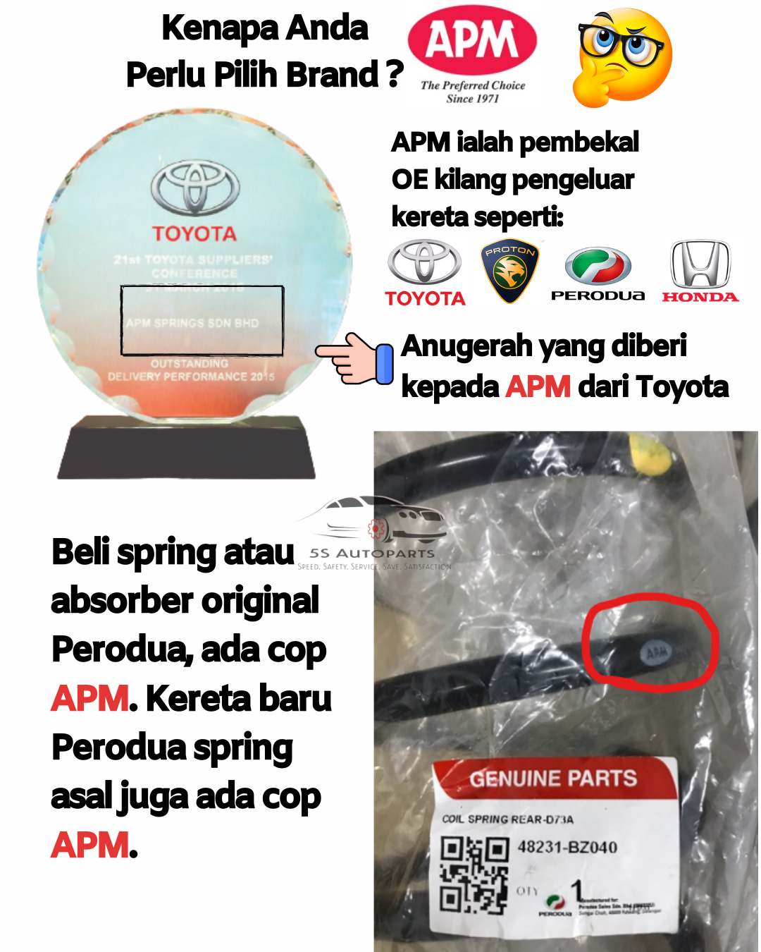 APM Proton Waja All Models Standard Coil Spring Front (Depan) & Rear ...