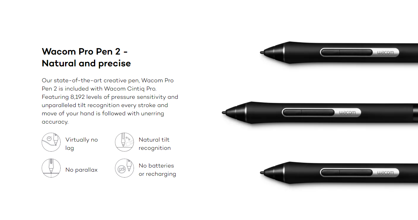 Wacom Cintiq 16 Drawing Creative Drawing Tablet (DTK-1660/K1-CX ...