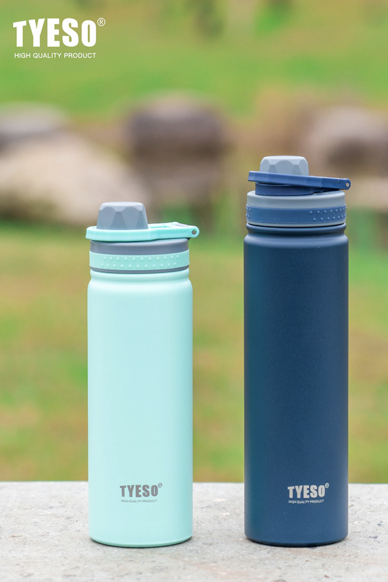 TYESO Vacuum Insulated Bottle With Carrying Handle (600ml/750ml) TS-8706B/TS-8709B | Shopee Malaysia