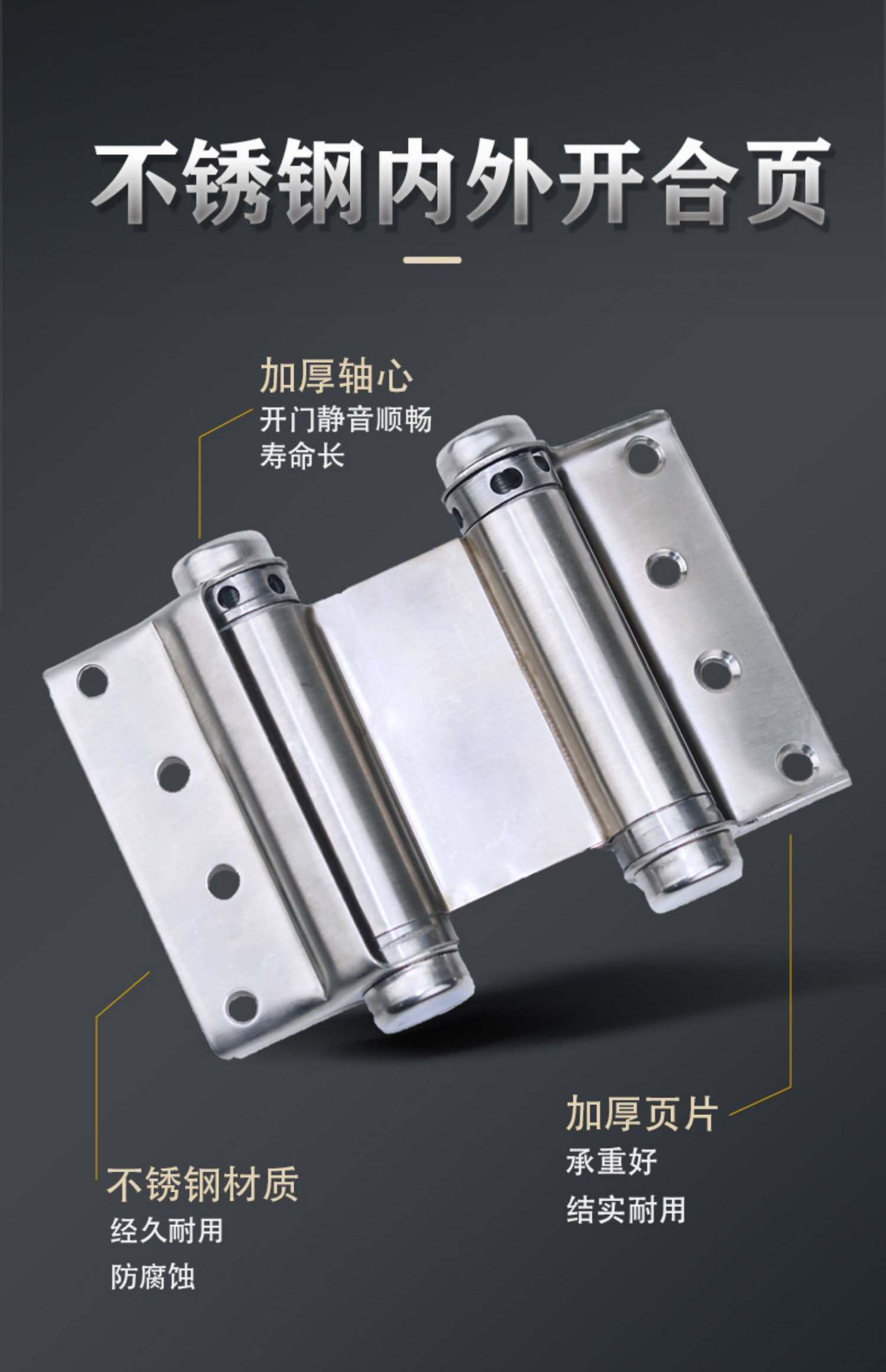 ClassAHW Cowboy Double Action Spring Swing Door Hinges Self Closing ...