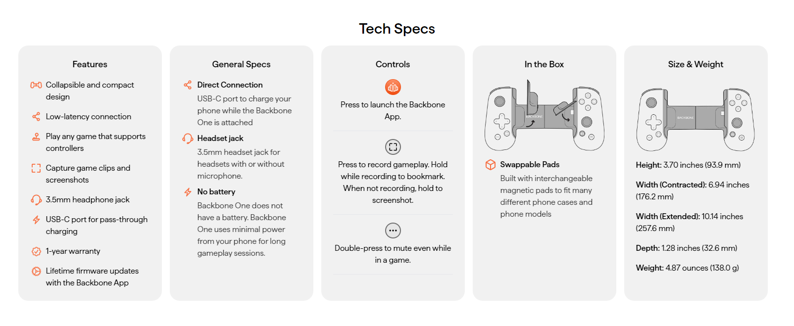 Backbone One for iPhone & Android (2nd Gen) Gaming Console Controller ...