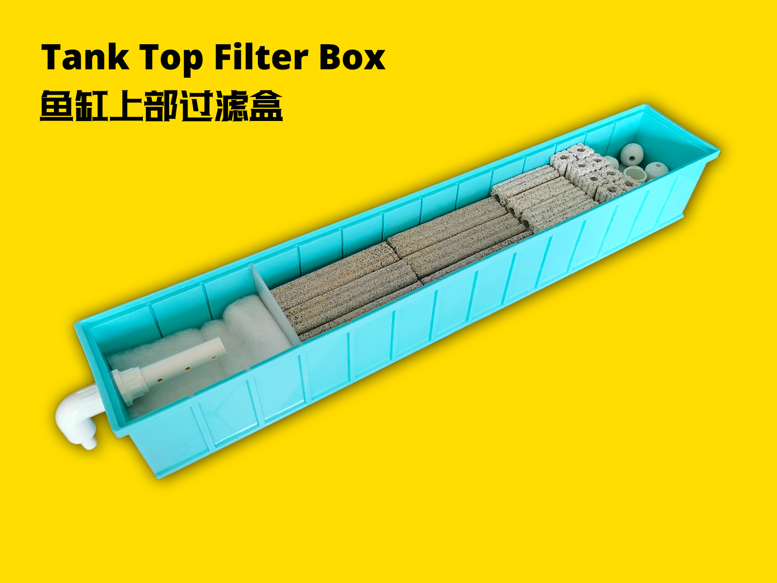 Aquarium Filter Box Set 76cm Top Filter Long Box Fish Tank Top Extra ...