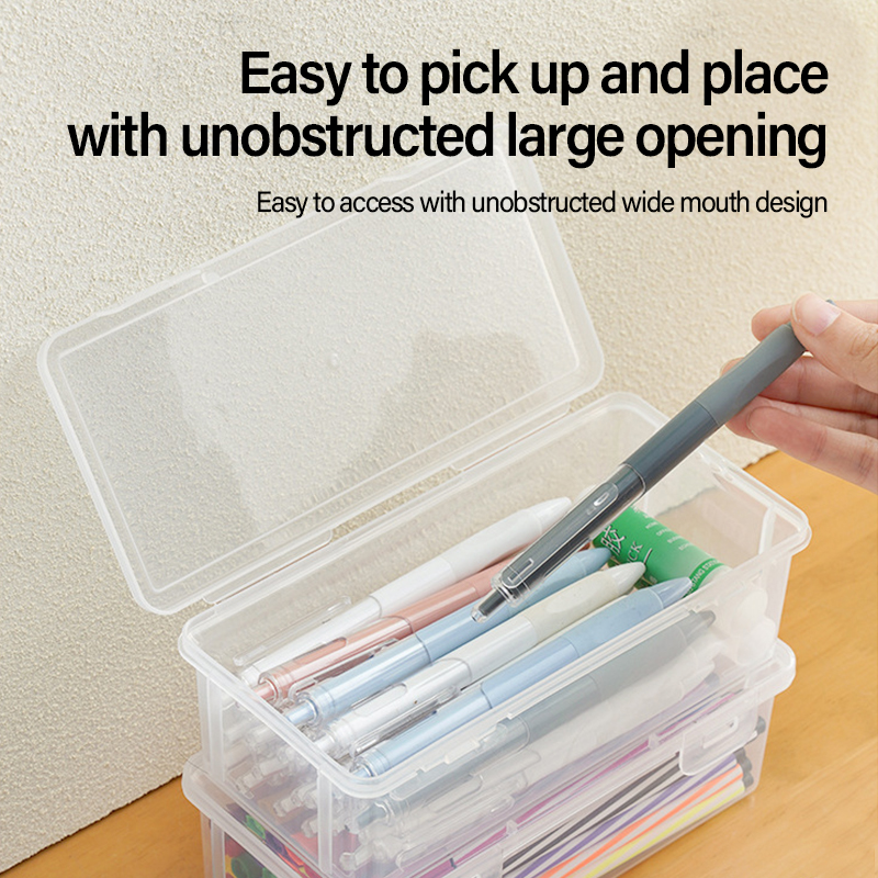 Transparent Pencil Box Multifunctional Large Capacity Stationery ...