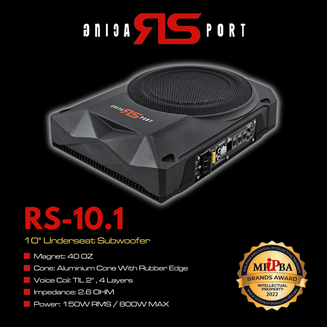 RS RACING SPORT (RS8/RS10/RS10.1) 800W Active Subwoofer 8" 10 ...