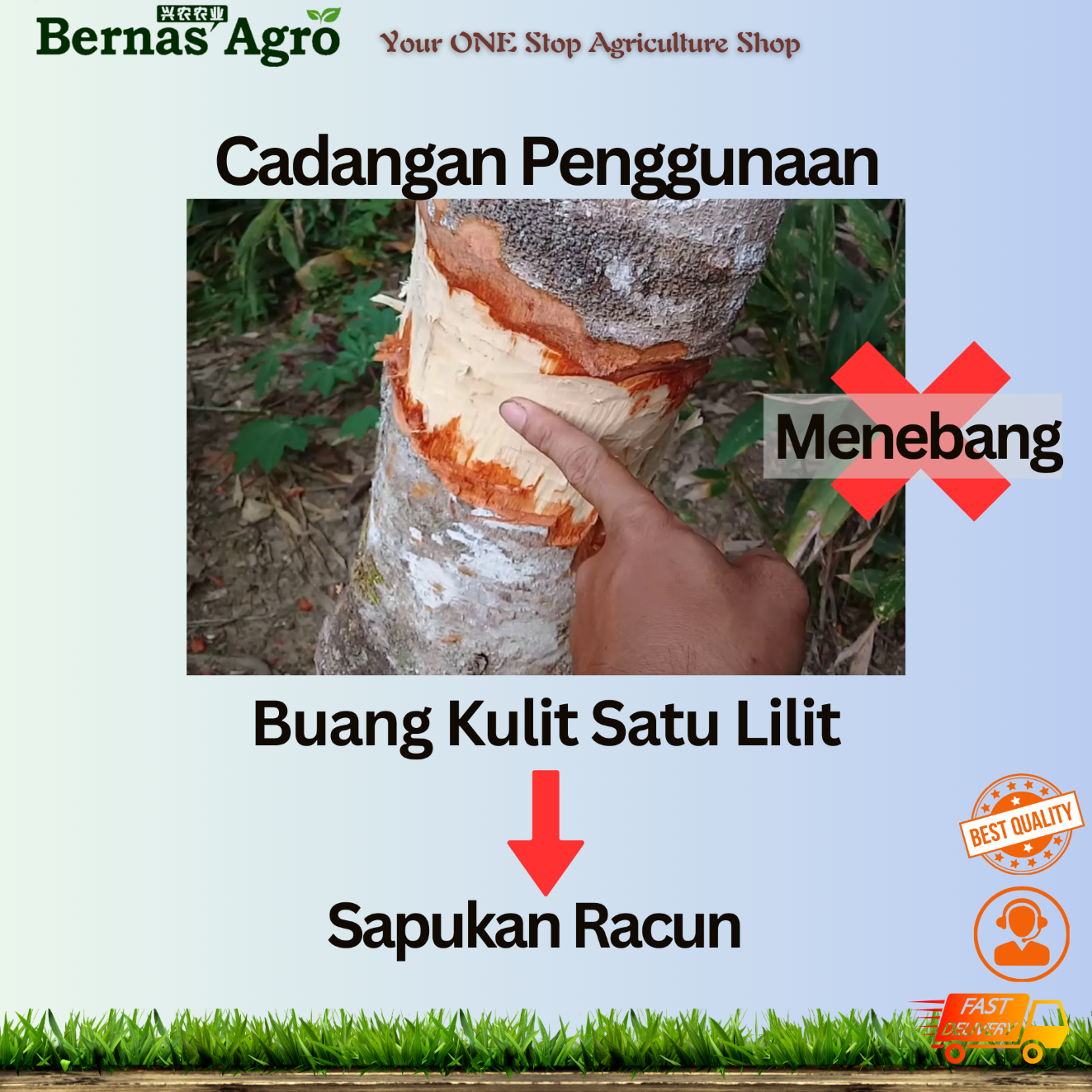 Tri Ester 32 Racun Rumput Serap Matikan Akar Pokok Kayu Besar Ubat ...