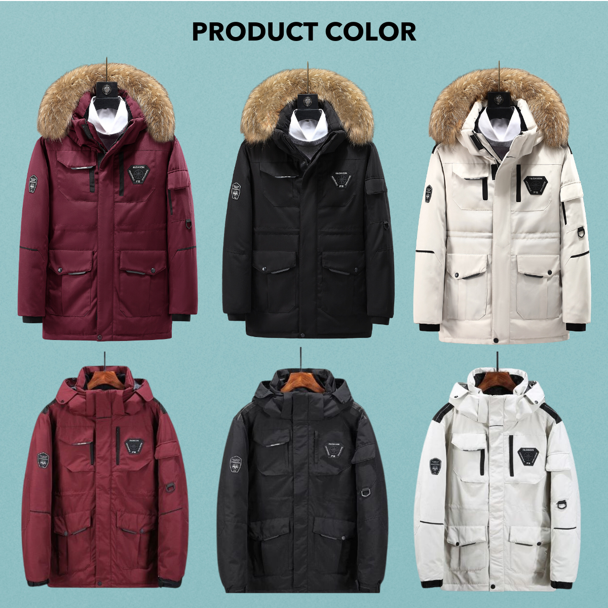 Hitchie Winter Down Jacket Men Woman Fleece Baju Sejuk Tebal Parka ...