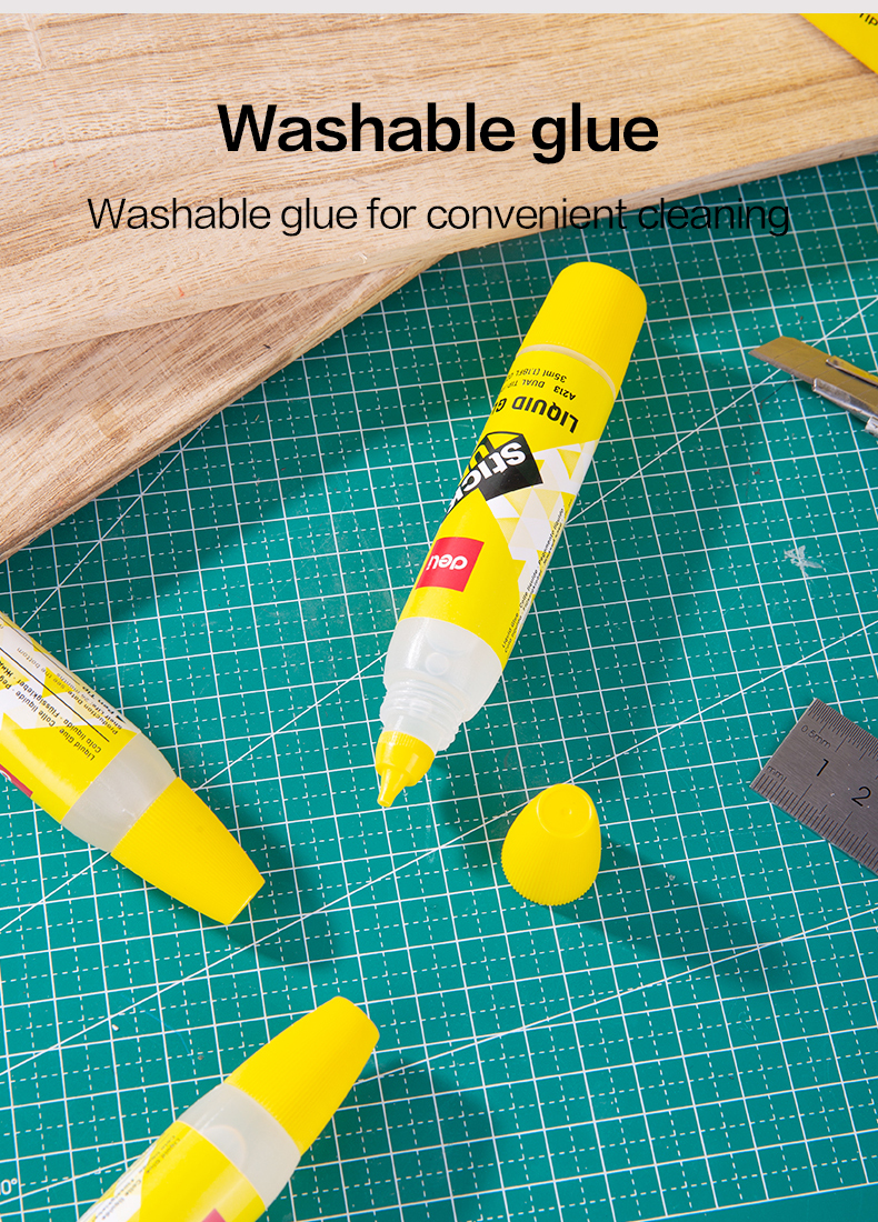 Deli Clear Water Glue Liquid Glue Strong Adhesive Bottle Design ...