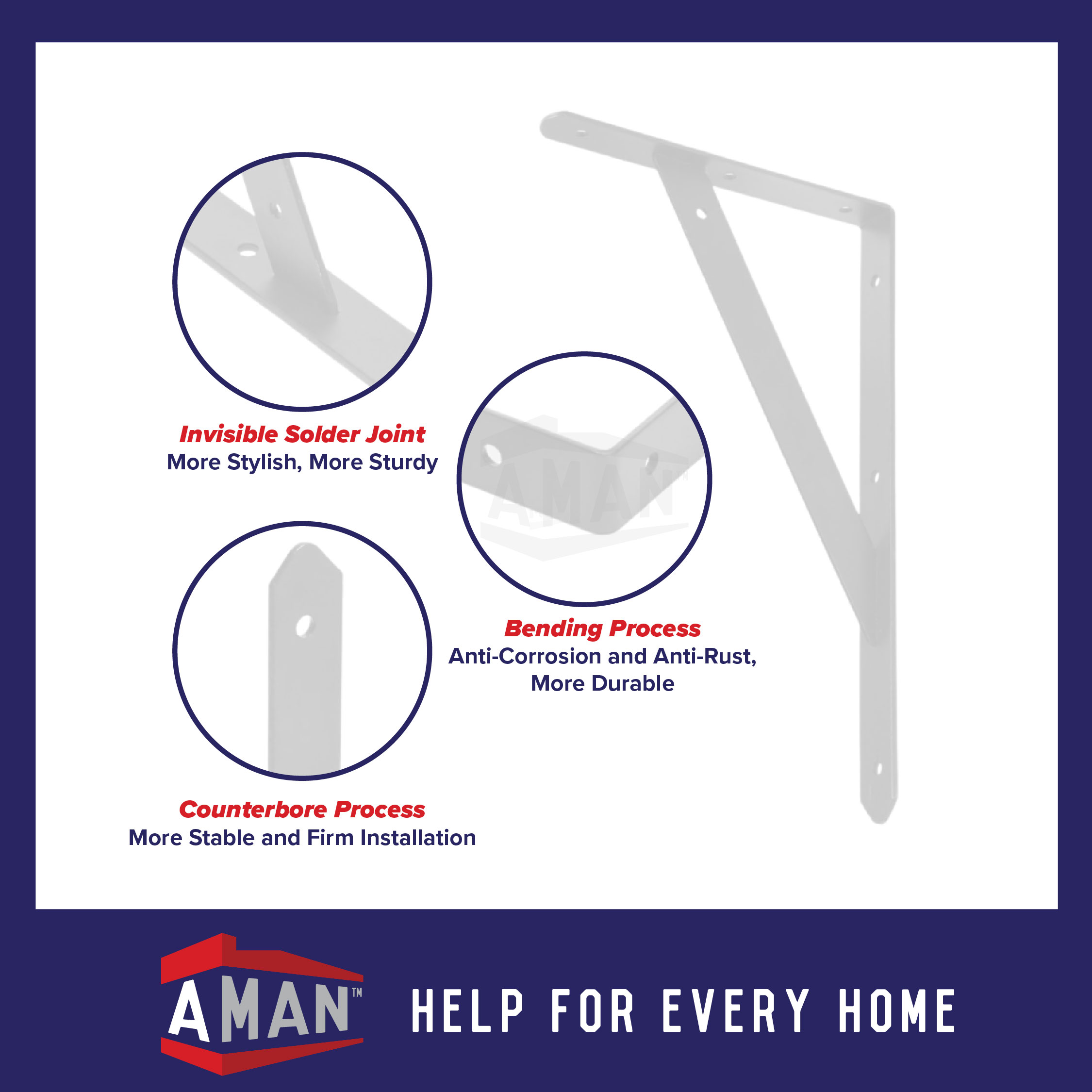L Bracket White Coat Shelf Bracket Wall Shelf Shelving Wall Mount Rack ...