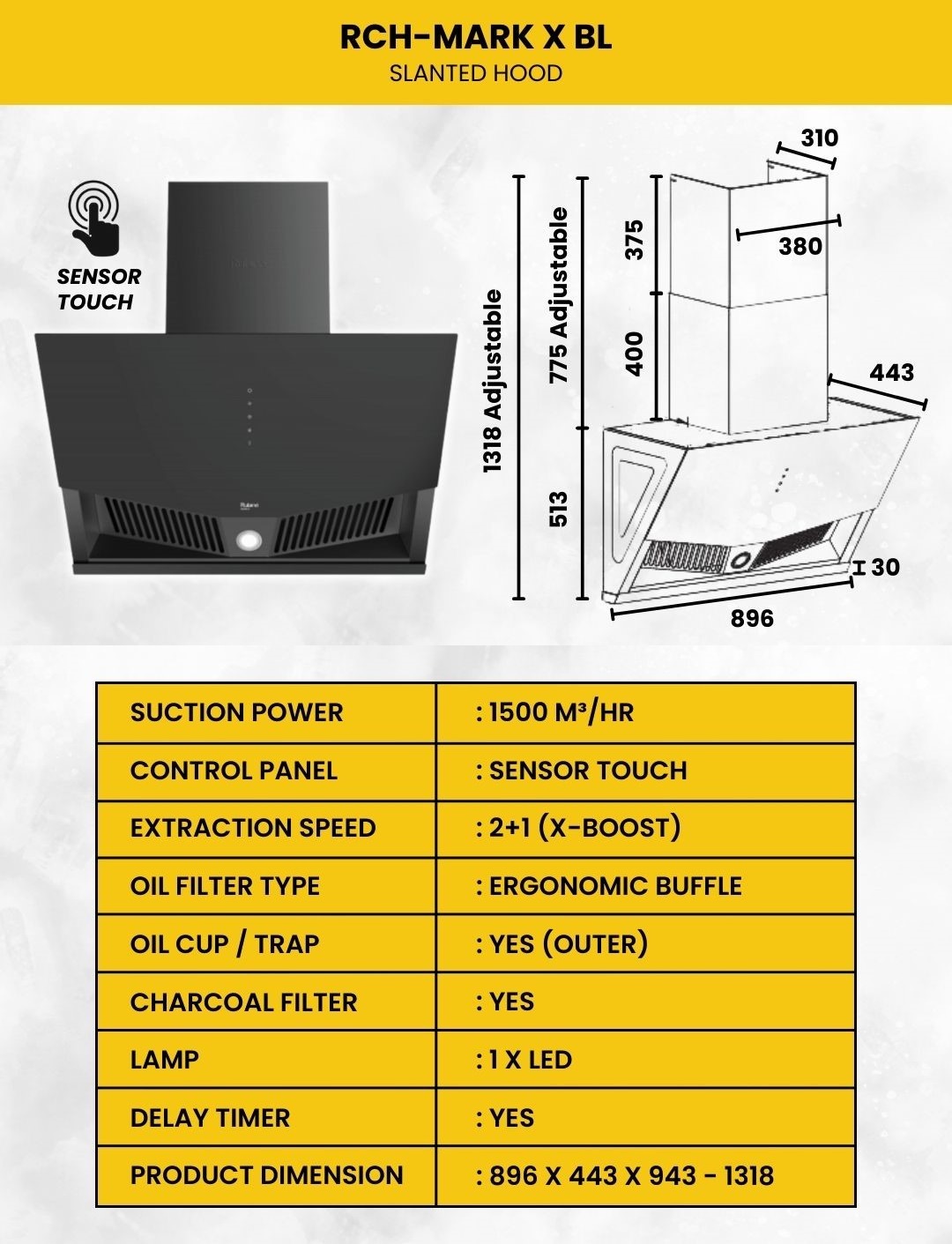 SYK Rubine Kitchen Hood and Hob Set Mark X Boxline Cooker Hood Kitchen ...