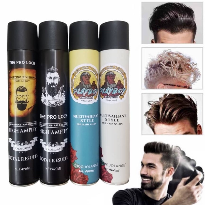Hair Spray Strong Hold Saloon Barber Spray Rambut Lelaki Luxurious ...