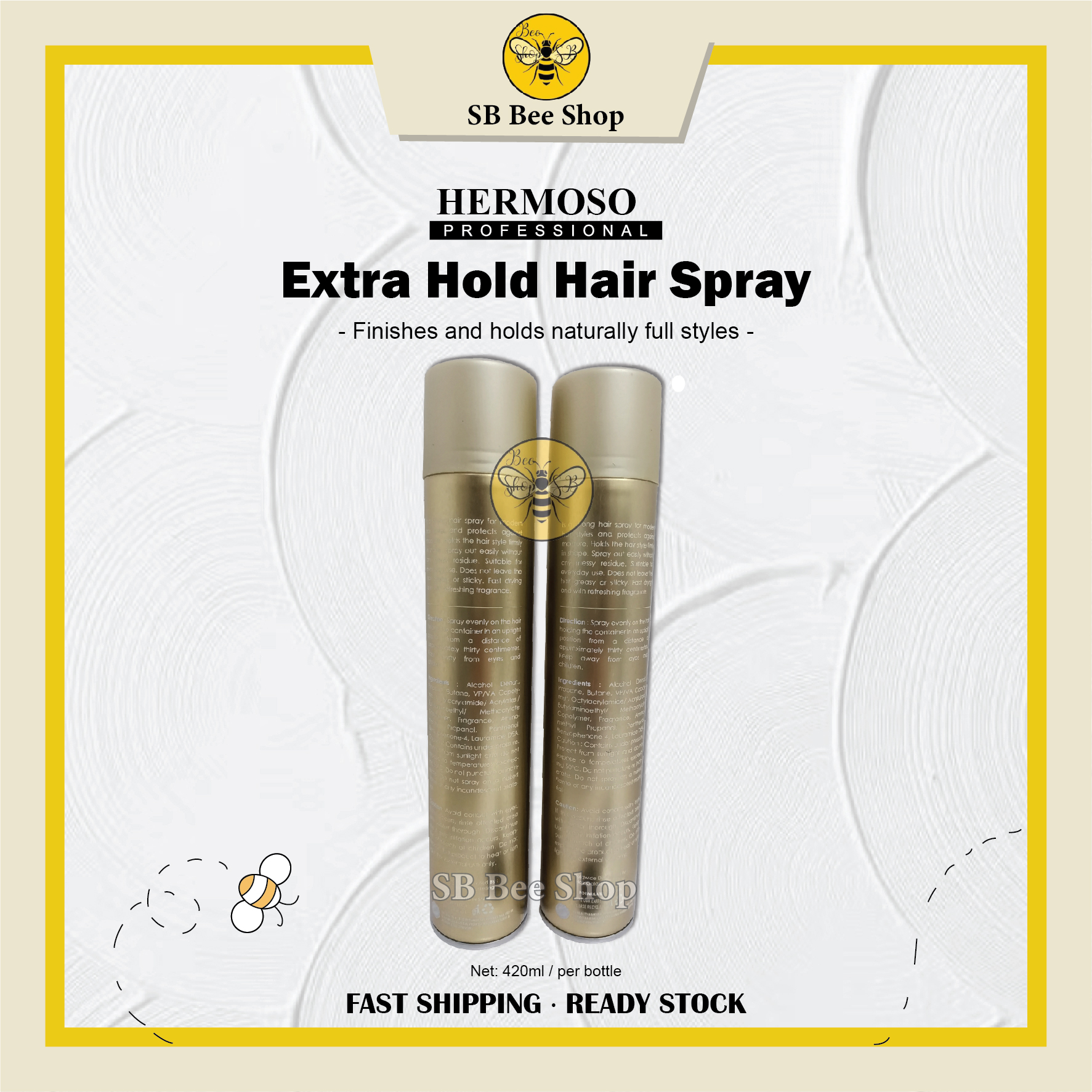 Hermoso Extra Hold Hair Spray 420ml/Sawensito Spray 400ml (West ...