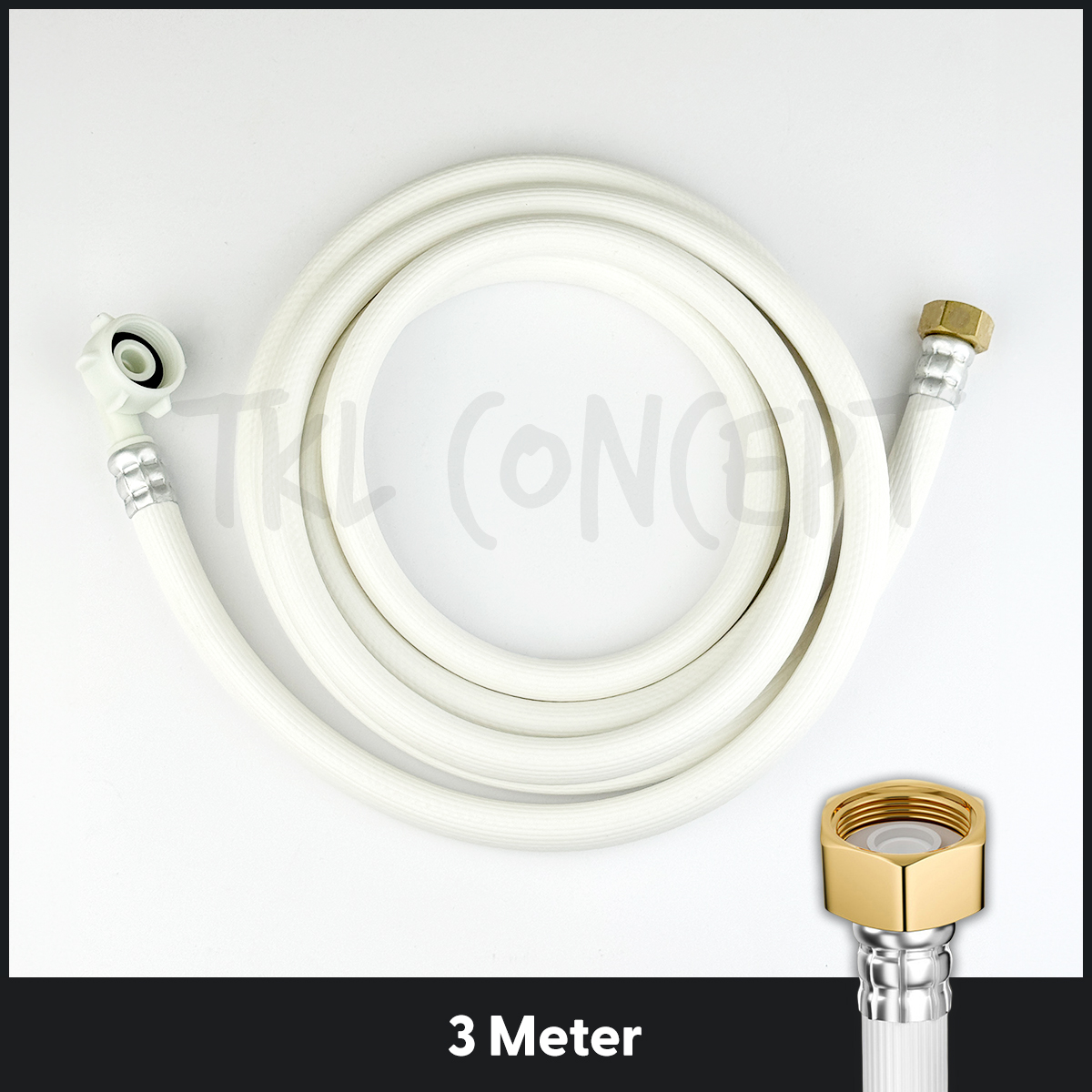Washing Machine Inlet Pipe 2M 3M 5M 10M 4 Point Interface Mesin Basuh ...