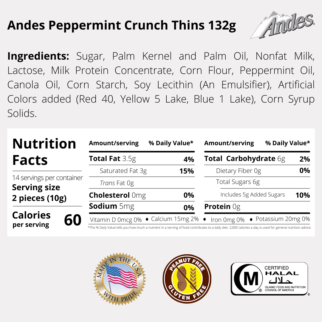 Andes Chocolate Mint Thins Assorted Flavor 132g | Shopee Malaysia